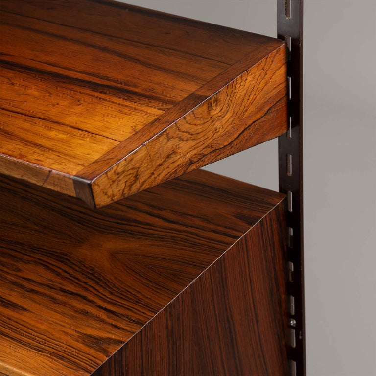Danish Rosewood Reol Shelve Wall Unit in by Kai Kristiansen for Fm ...