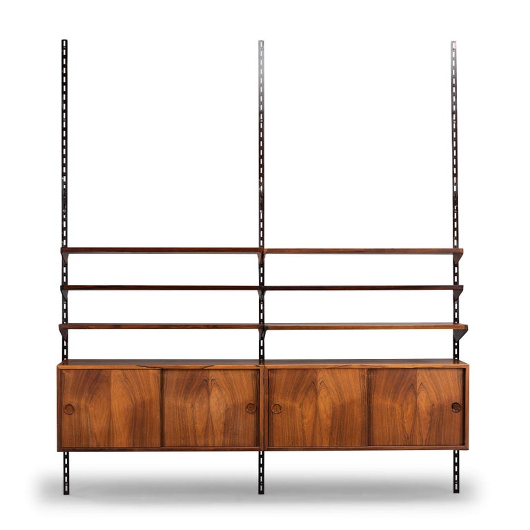 Danish Rosewood Reol Shelve Wall Unit in by Kai Kristiansen for Fm ...