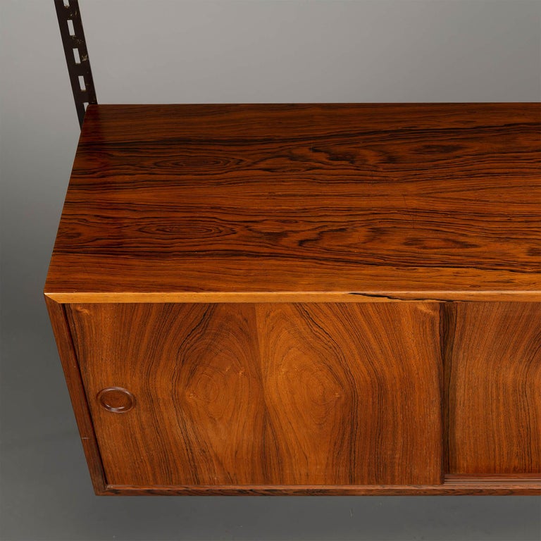 Danish Rosewood Reol Shelve Wall Unit in by Kai Kristiansen for Fm ...