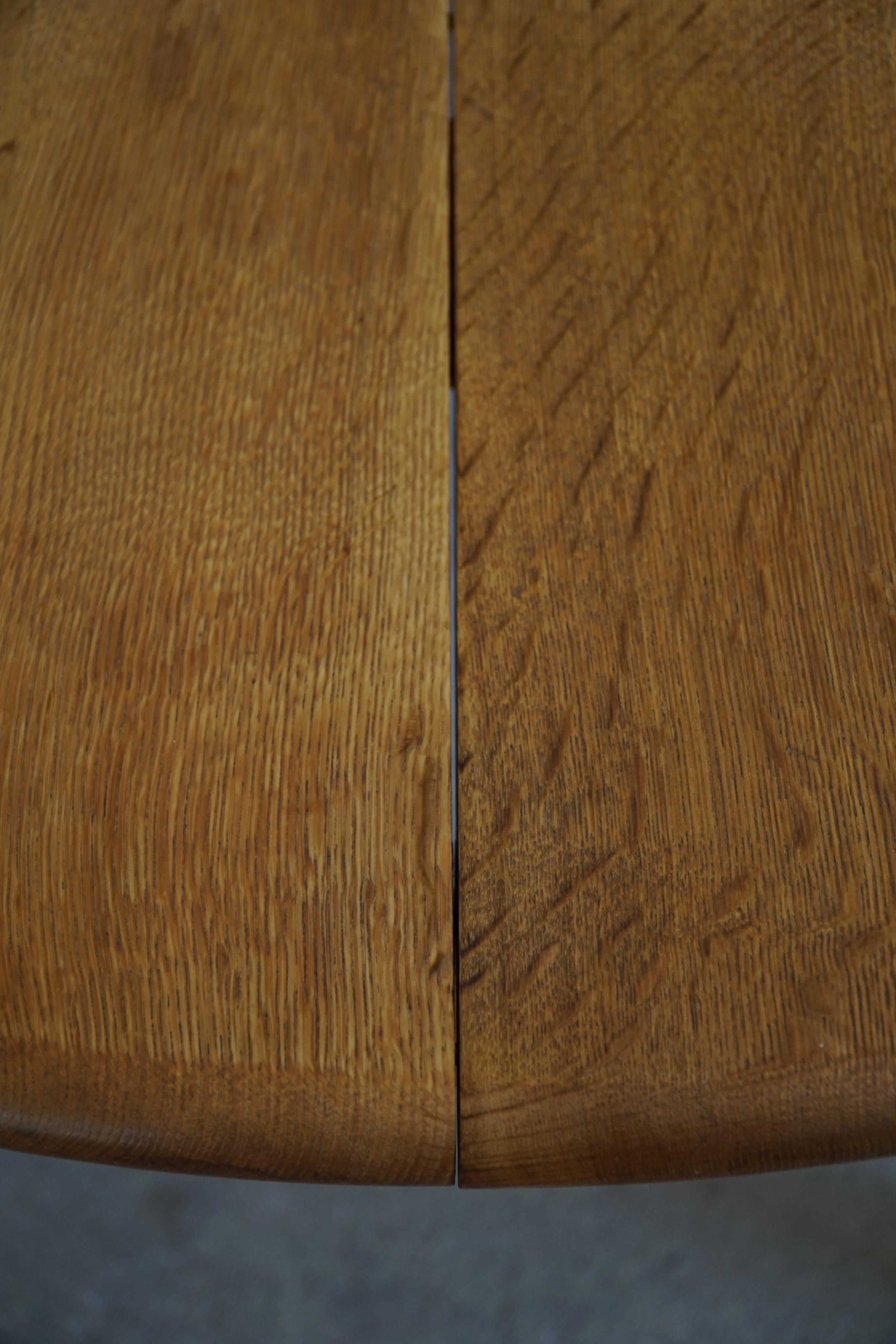 Danish Round Dining Table in Solid Oak with Three Extensions ...