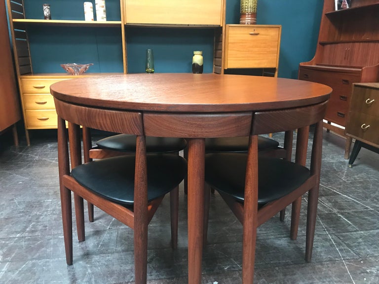 Danish Roundette Extending Midcentury Dining Set by Hans Olsen for Frem ...
