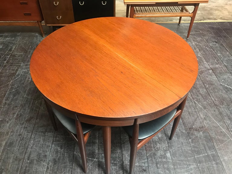 Danish Roundette Extending Midcentury Dining Set by Hans Olsen for Frem ...