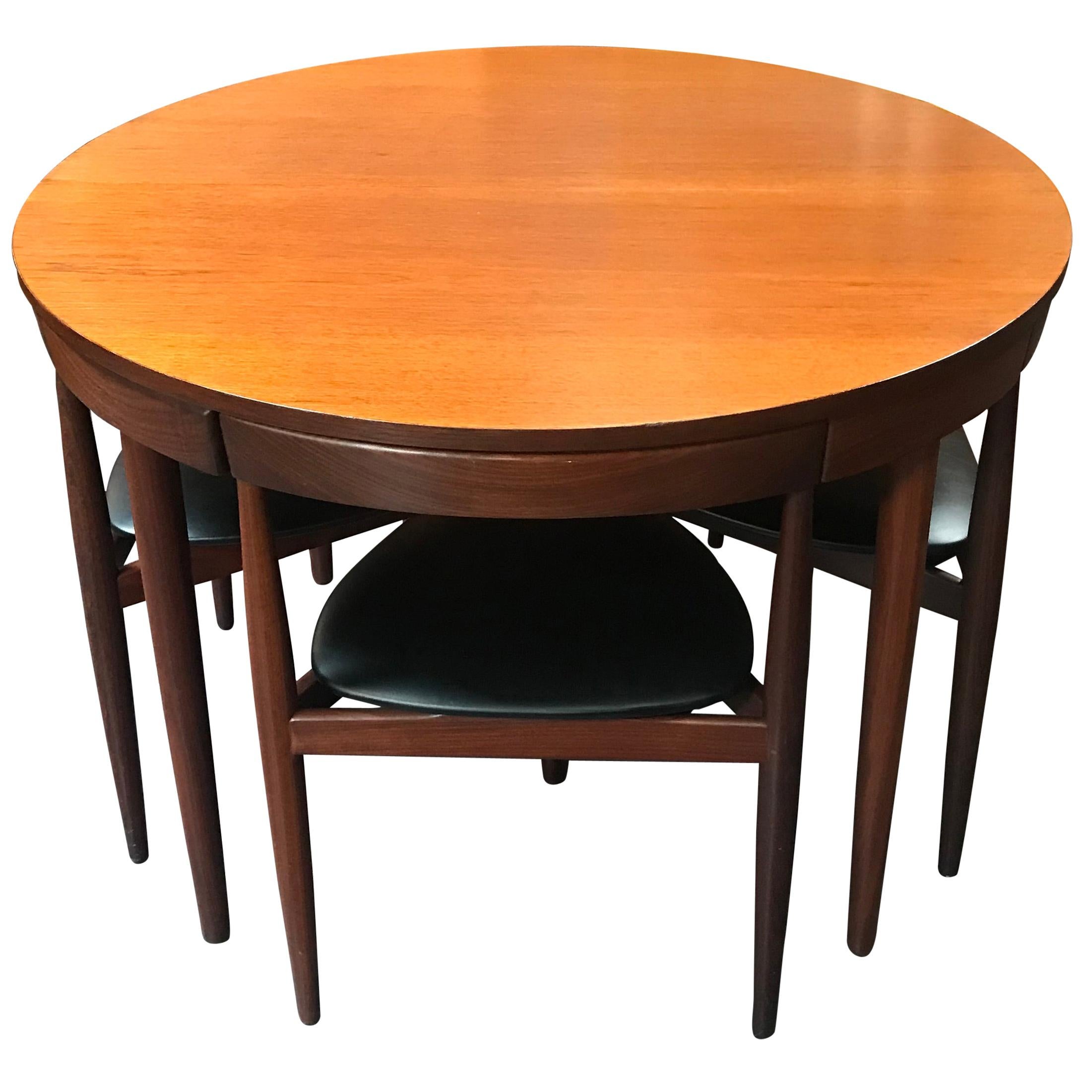 Danish Roundette Extending Midcentury Dining Set by Hans Olsen for Frem ...