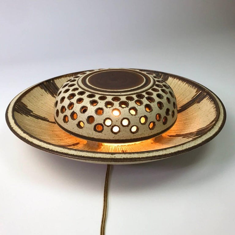 Danish Sculptural Ceramic Wall Light by BJ Ceramic, Berte Jessen ...