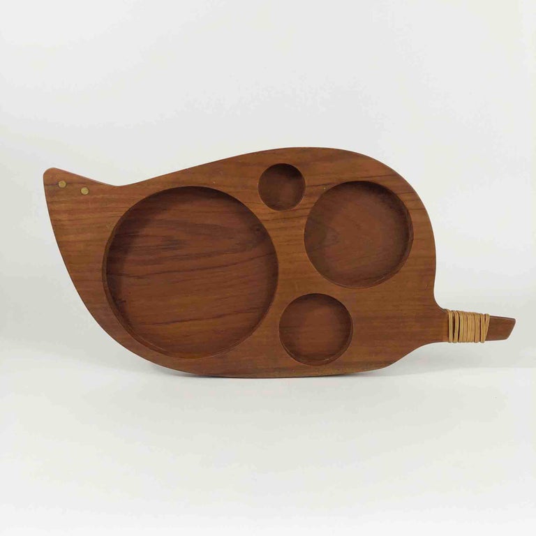 Danish Serving Tray in Teak, 1970s For Sale at 1stDibs