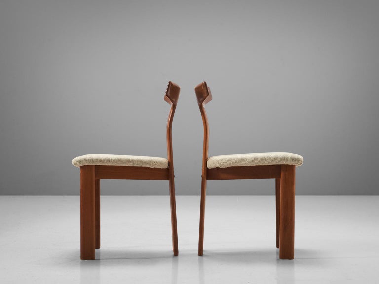 Danish Set of Six Dining Chairs with T-Shaped Backrests at 1stDibs