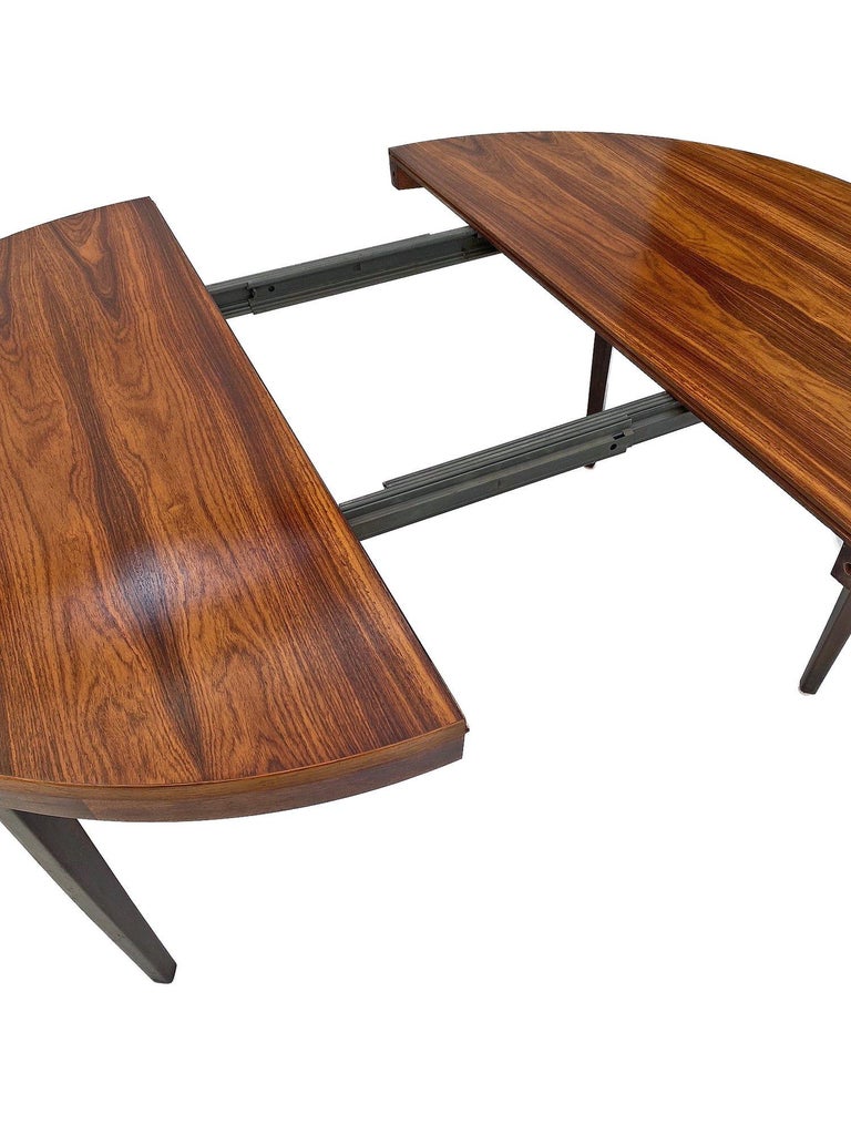 Severin Hansen for Haslev Rosewood Circular Extending Dining Table, Danish 1960s at 1stDibs