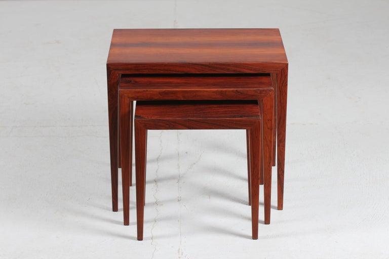 Danish Severin Hansen Jr. Nesting Tables of Rosewood by Haslev ...