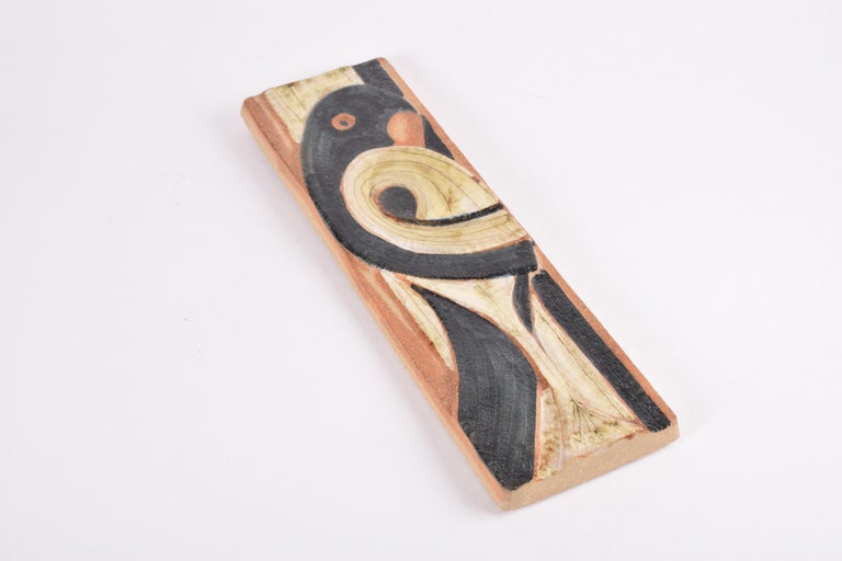 Danish Søholm Wall Plaque Parrot Bird Earthy Colors, Midcentury Ceramic ...