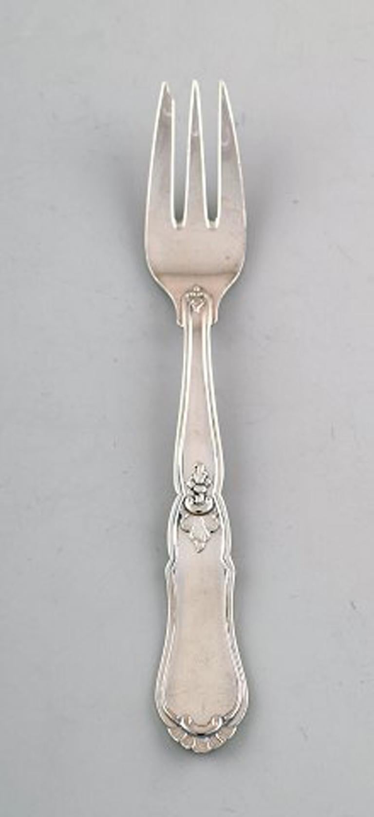 Danish Silver, 830, Seven Pastry Forks, circa 1930 For Sale at 1stDibs