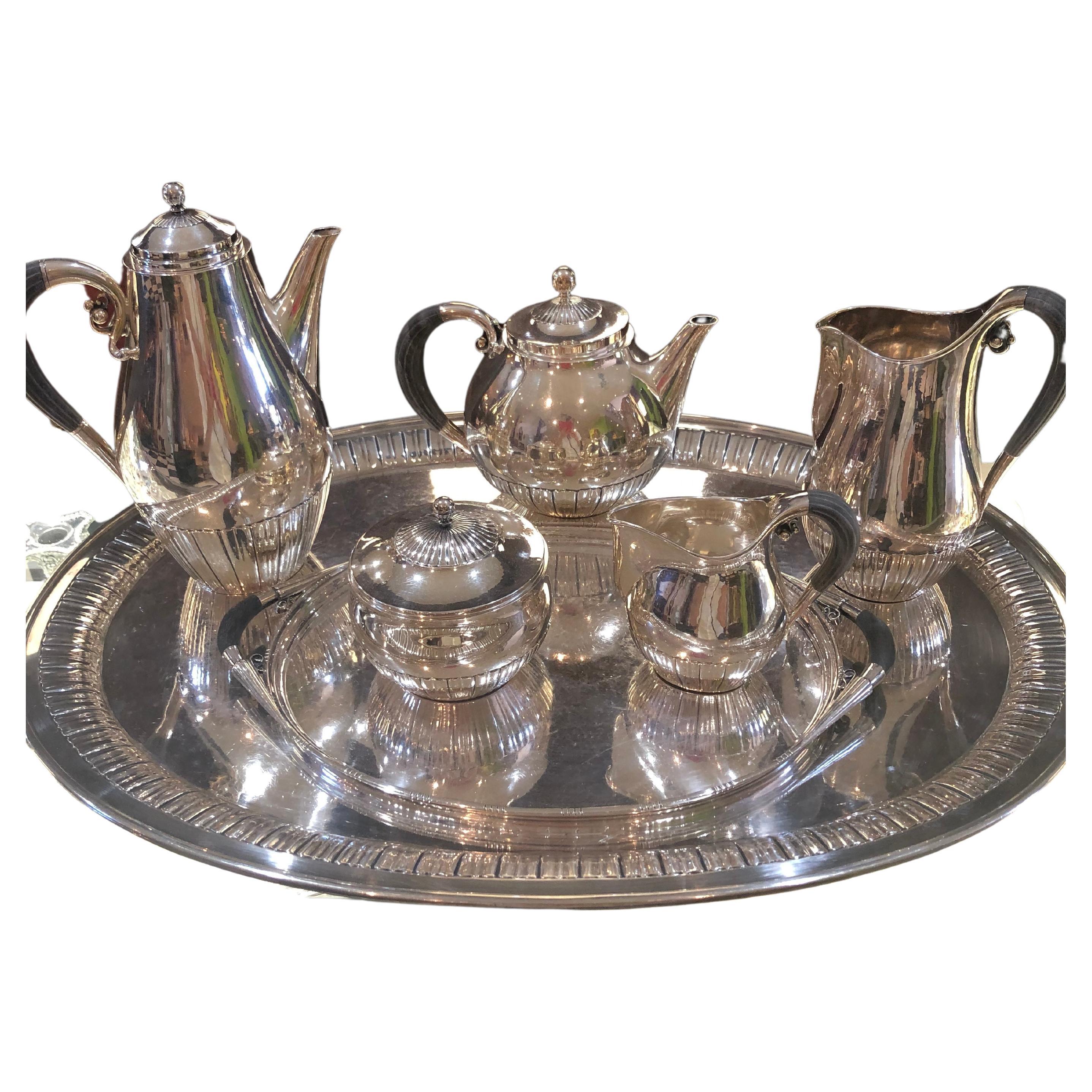 Camusso Peruvian Silver 925 Tea Set Platter at 1stDibs