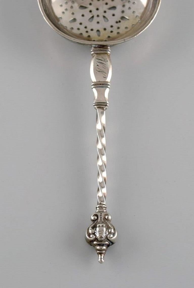 Danish silversmith. Antique silver tea strainer. Dated 1864 For Sale at ...