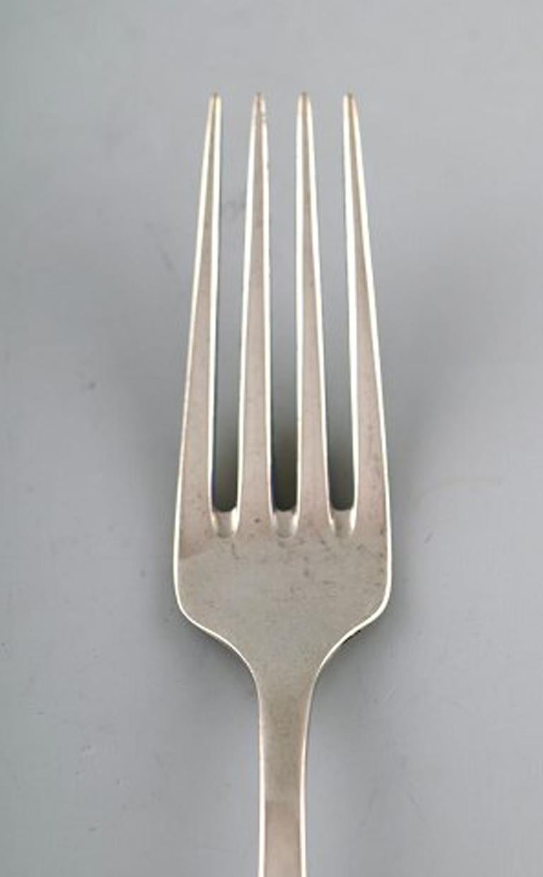 Danish Silversmith, Fork in Silver, 1940s, Ten Pieces For Sale at 1stDibs
