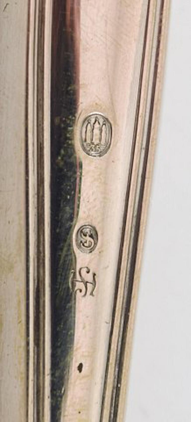 Danish Silversmith, Lunch Knife in Silver, 1935, 3 Pcs For Sale at 1stDibs