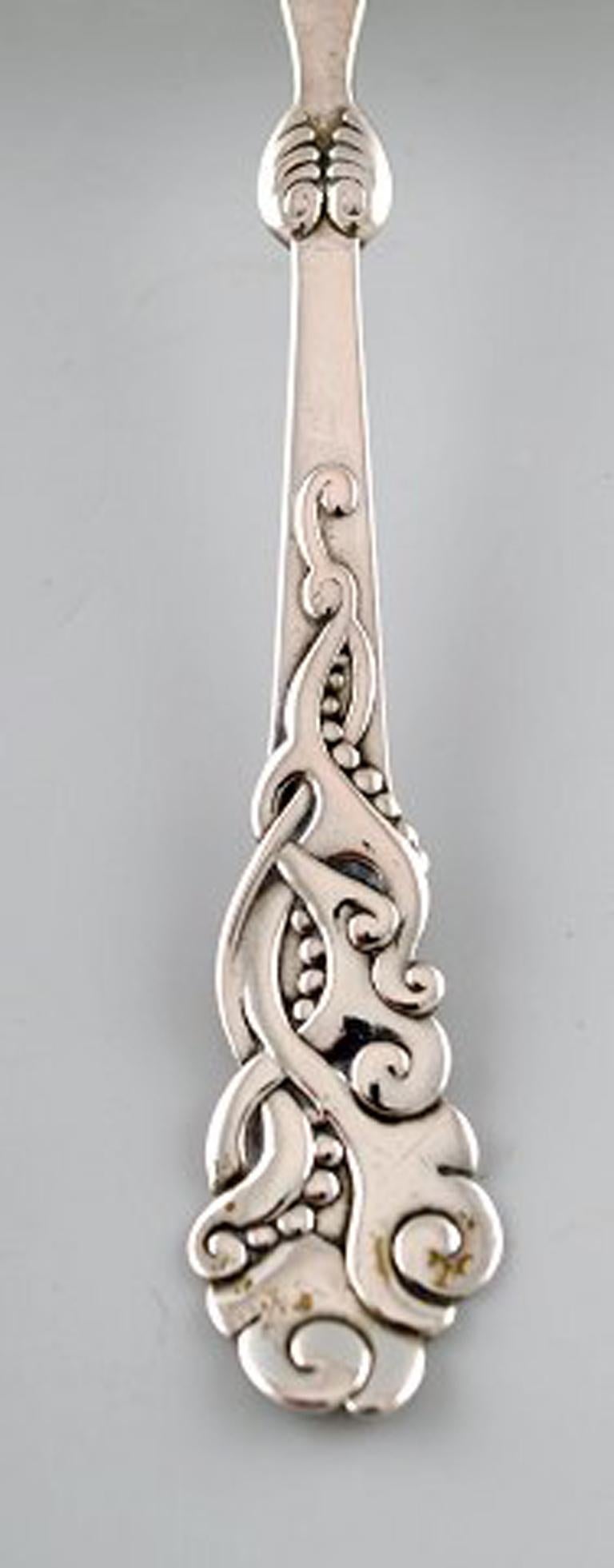 Danish Silversmith, Rare Art Nouveau Seaweed Tea Strainer in Silver ...