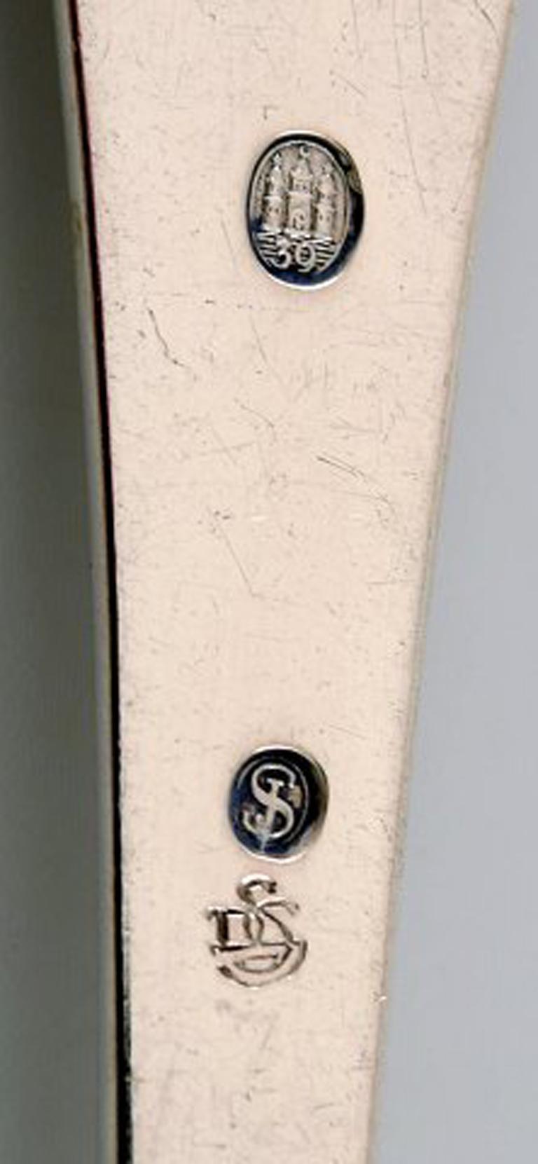Danish Silversmith, Set of 4 Cake Forks in Silver, 1930 at 1stDibs