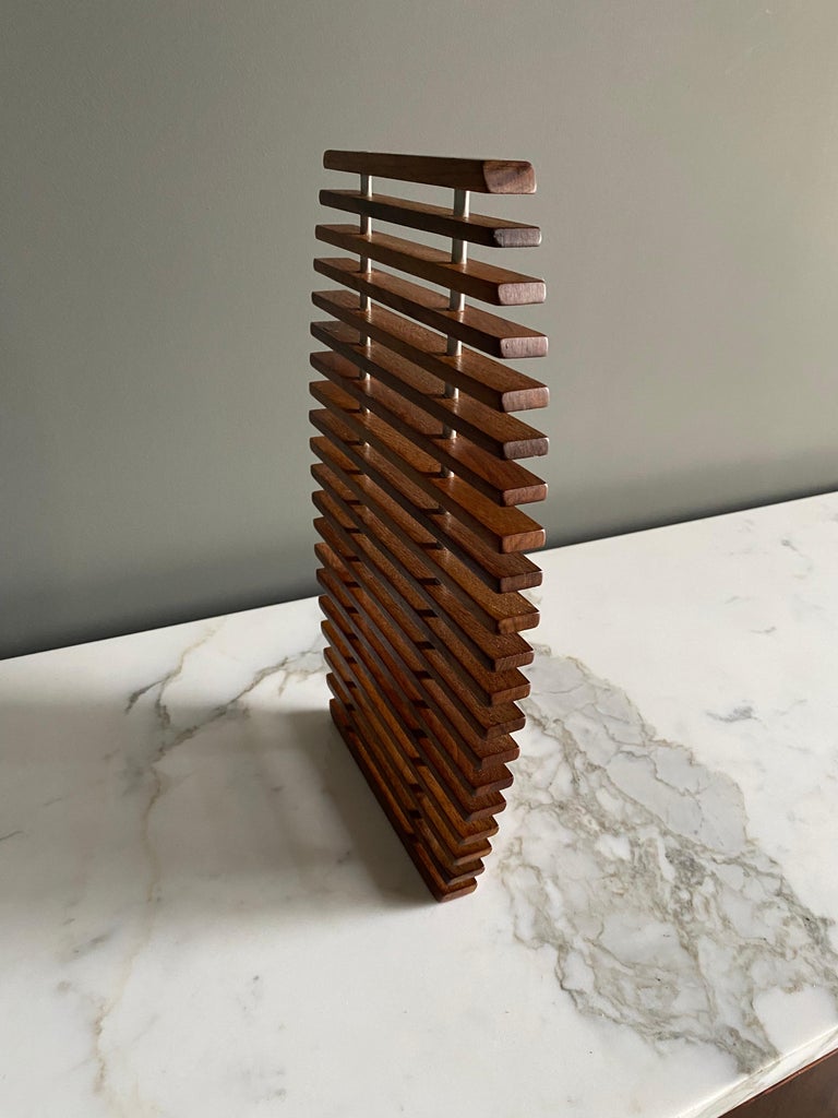 Danish Slatted Teak Trivet, 1960's For Sale at 1stDibs