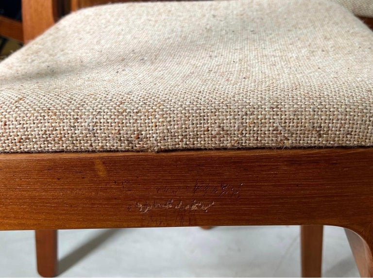 Danish Style D-Scan Sculptural Dining Chairs, Set of 6 at 1stDibs