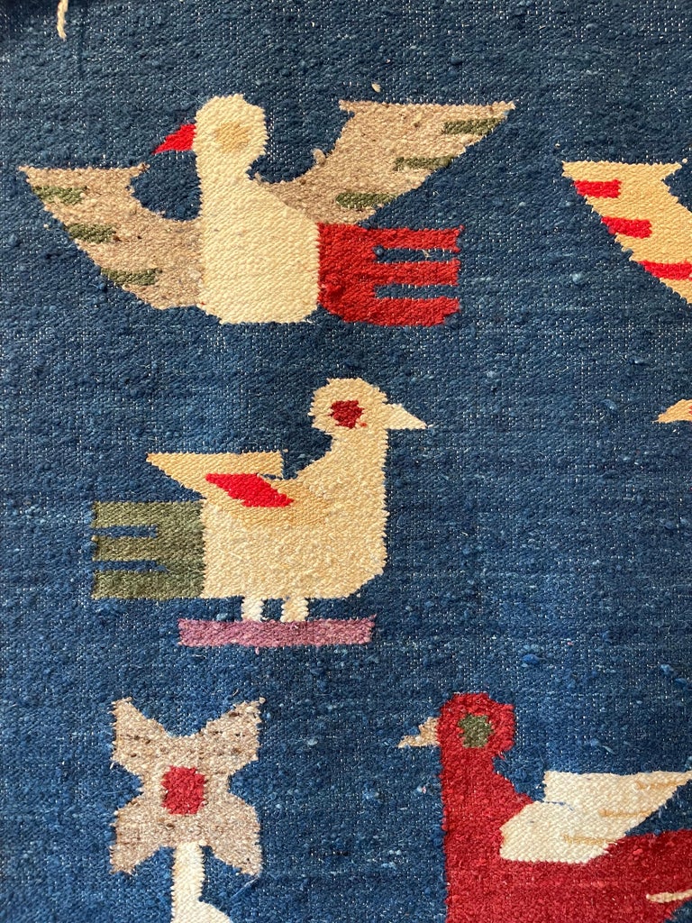 Danish Style Modernist Birds Tapestry For Sale at 1stDibs