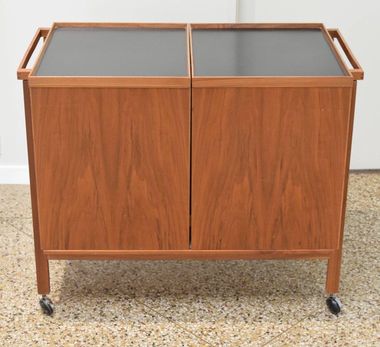Danish Teak Bar Cart by Niels Erik Glasdam Jensen at 1stDibs