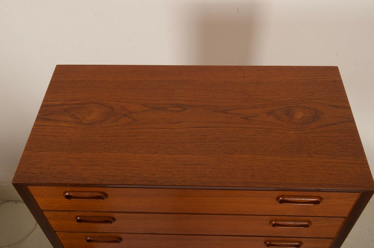 Danish Teak Bedside Side Table Commode For Sale at 1stDibs