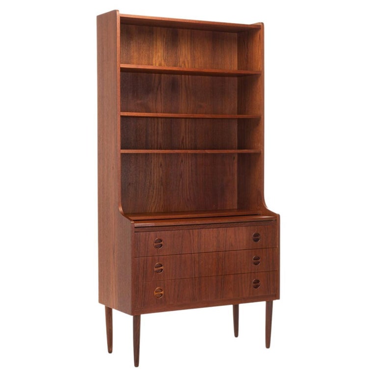 Danish Teak Bookcase with Drawers at 1stDibs