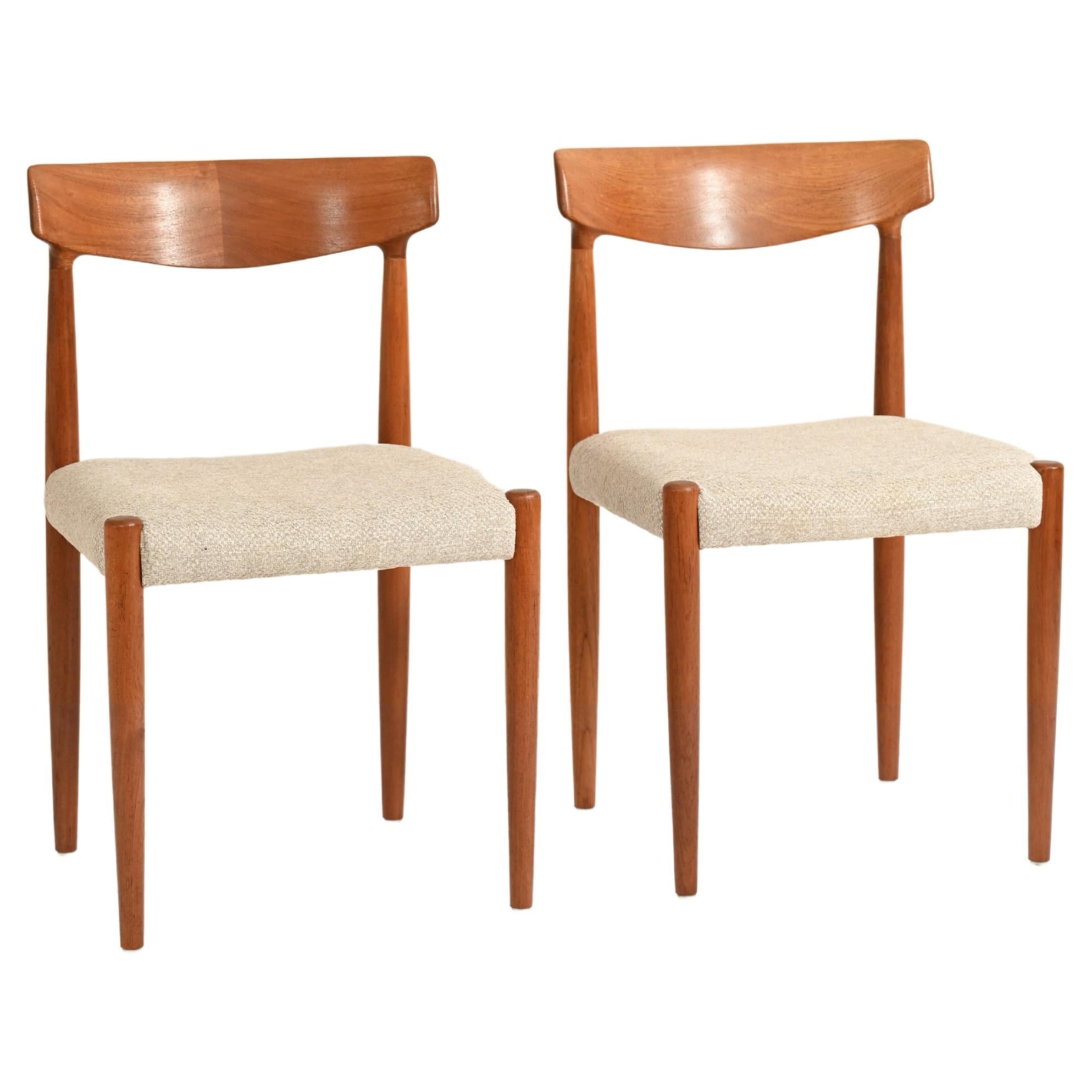 Danish Teak and Leather Folding Side Chair at 1stDibs