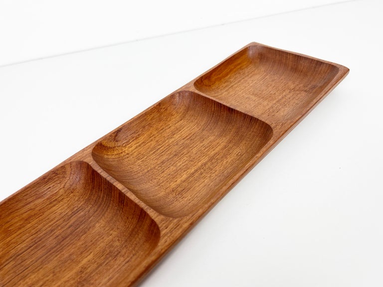 Danish Teak Divided Tray For Sale at 1stDibs