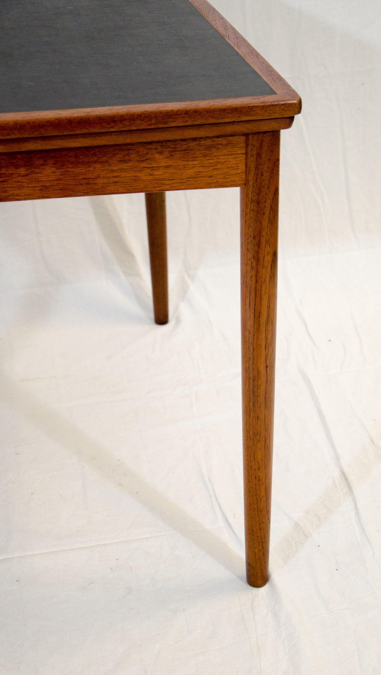 Danish Teak Flip-Top Card, Game, or Breakfast Table by Hundevad at 1stDibs