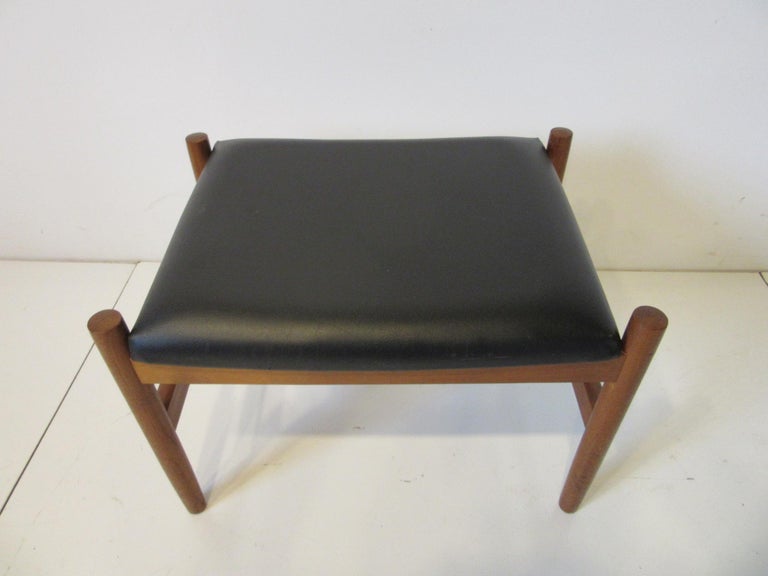 Danish Teak Foot Stool by Hugo Frandsen for Spottrup at 1stDibs