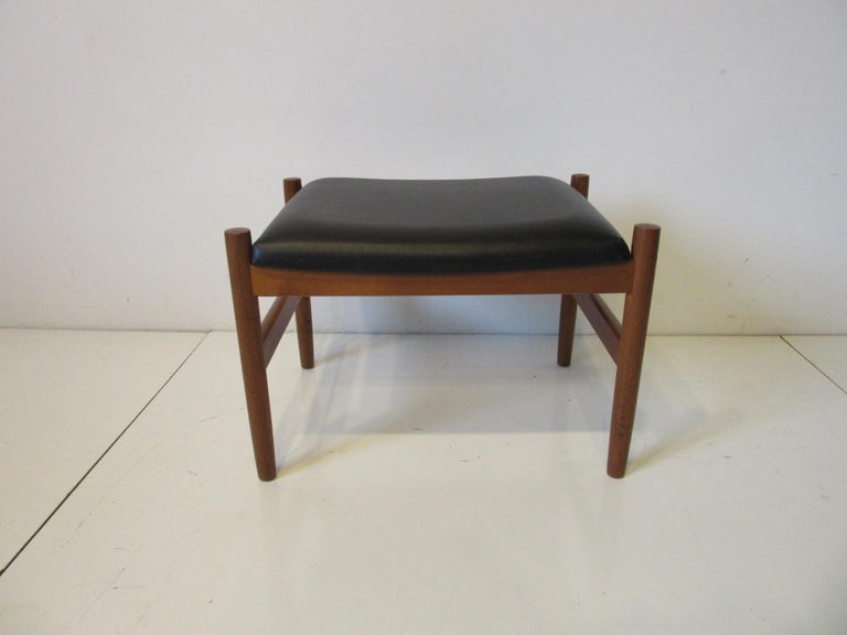 Danish Teak Foot Stool by Hugo Frandsen for Spottrup at 1stDibs