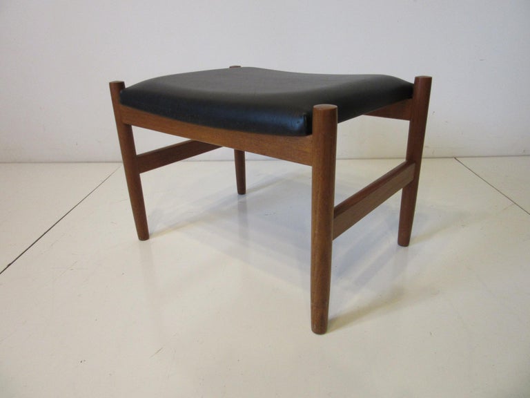 Danish Teak Foot Stool by Hugo Frandsen for Spottrup at 1stDibs
