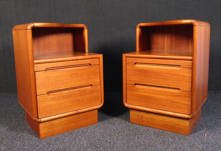 Danish Teak Modern Nightstands at 1stDibs
