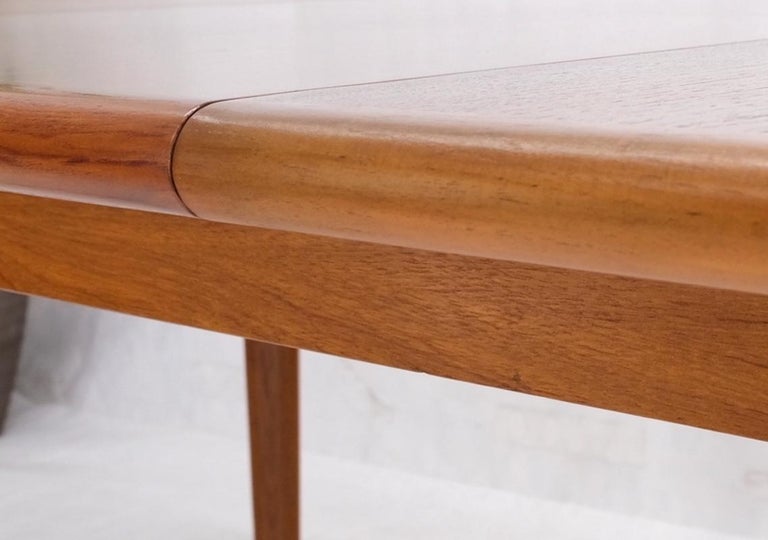 Danish Teak Rounded Corners Rectangle Dining Table One Hide Away Board ...