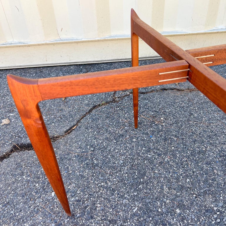 Danish Teak Sculpted Top Round Side Table by Illums Bolighus For Sale at 1stDibs