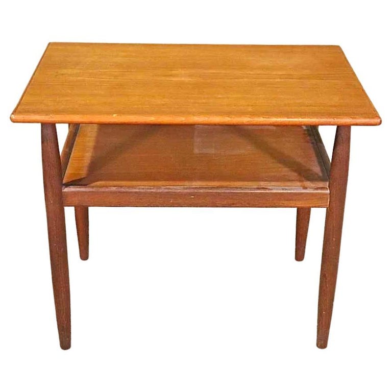 Danish Teak Side Table For Sale at 1stDibs