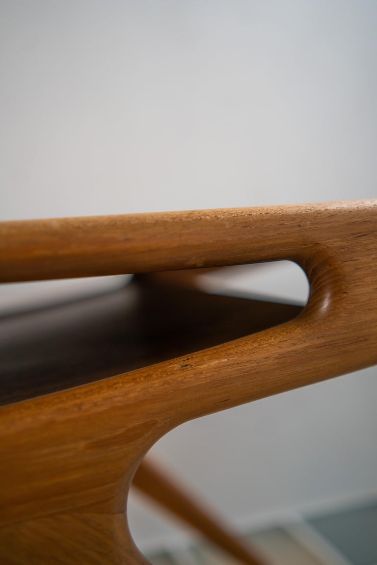 Danish Teak Smile Table by Johannes Andersen for CFC Silkeborg, 1950s ...