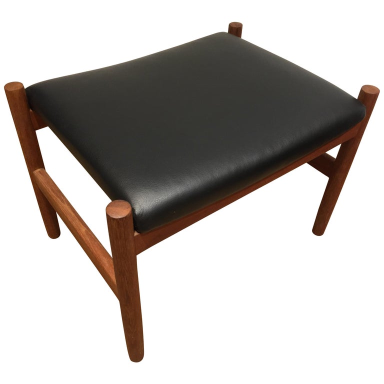 Danish Teak Stool, Design by Hugo Frandsen For Sale at 1stDibs