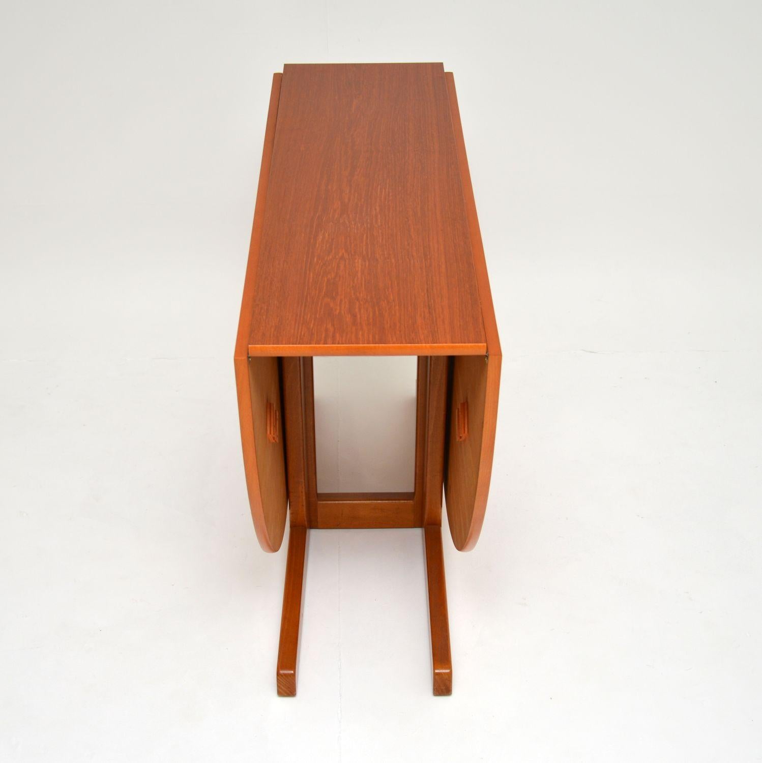 Danish Teak Vintage Drop Leaf Dining Table at 1stDibs