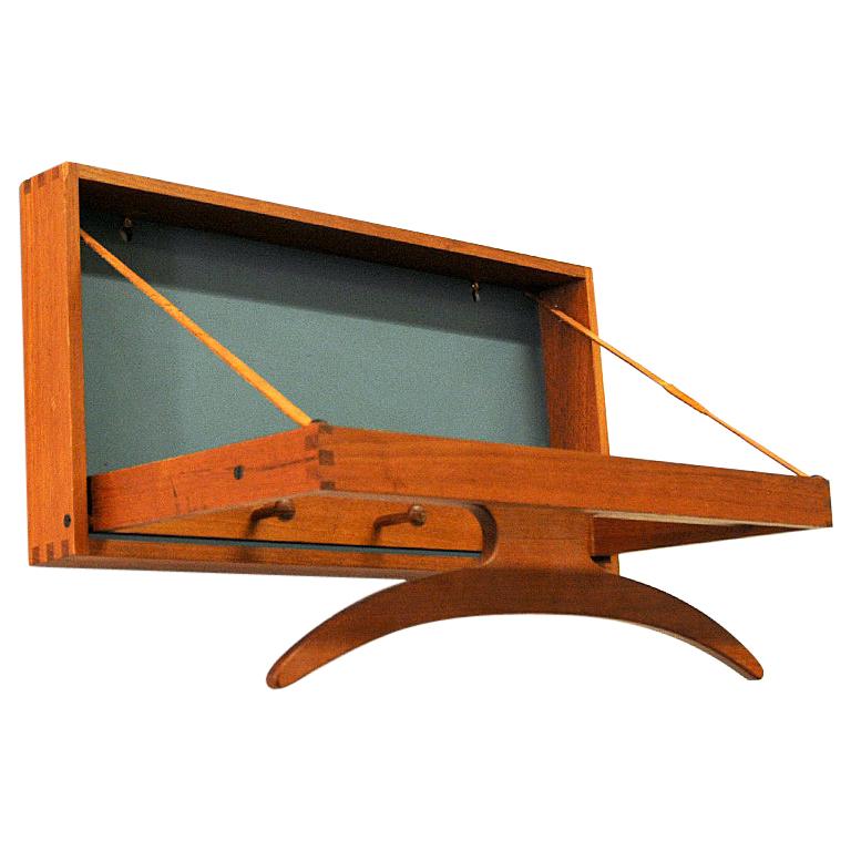 Danish Wall-Mounted Teak Valet by Hoff and Østergaard, 1950s at 1stDibs
