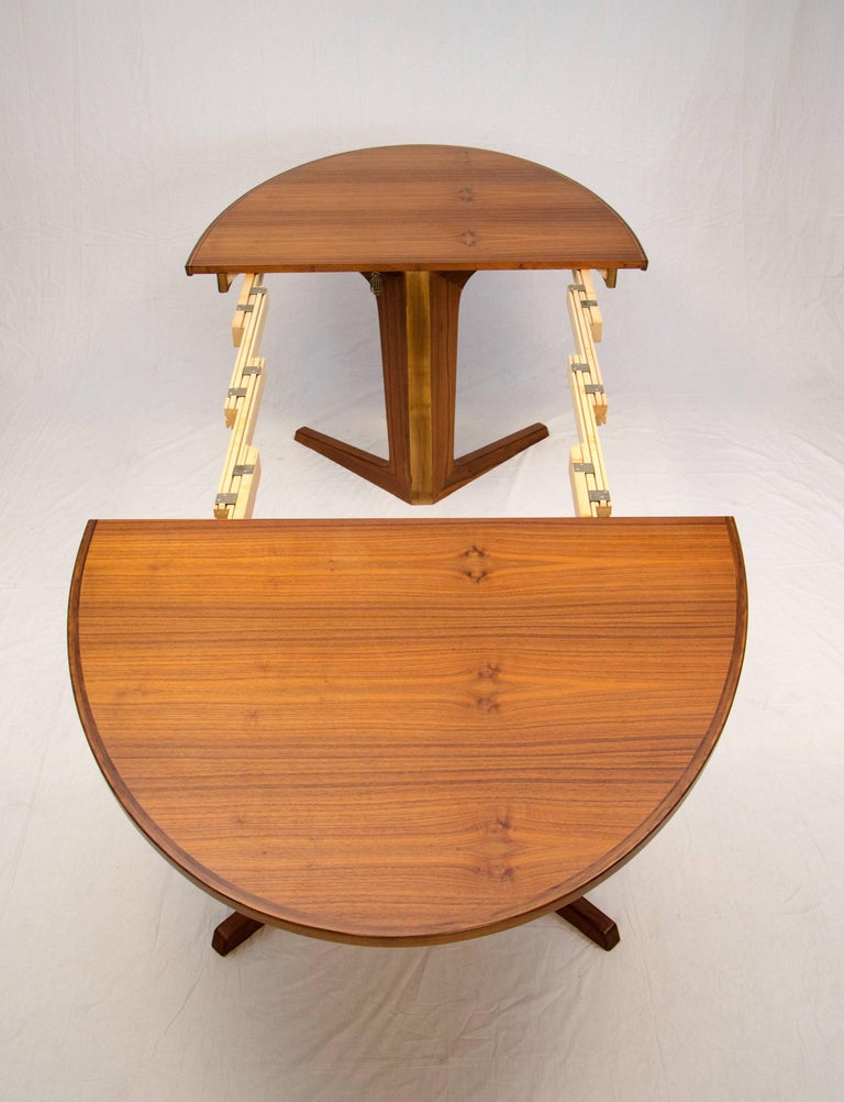 Danish Walnut Oval Dining Table Two Leaves by Bernard Pedersen at 1stDibs
