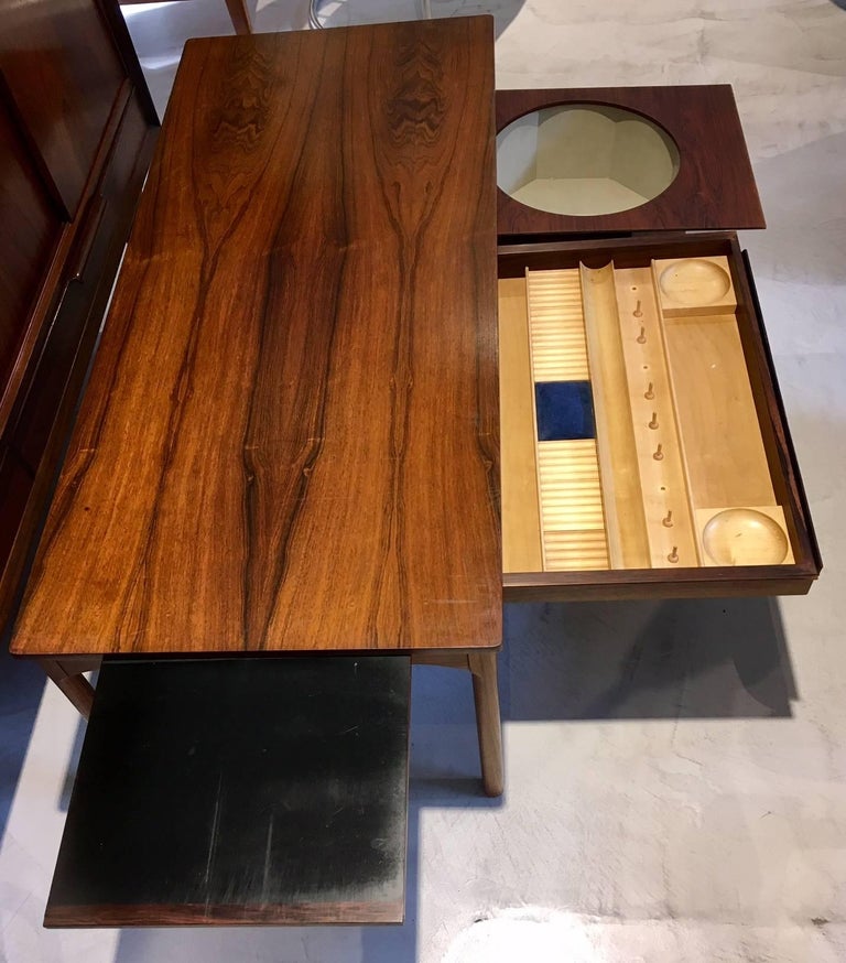 Danish Wooden Coffee Table with Haberdashery Drawers For Sale at 1stDibs