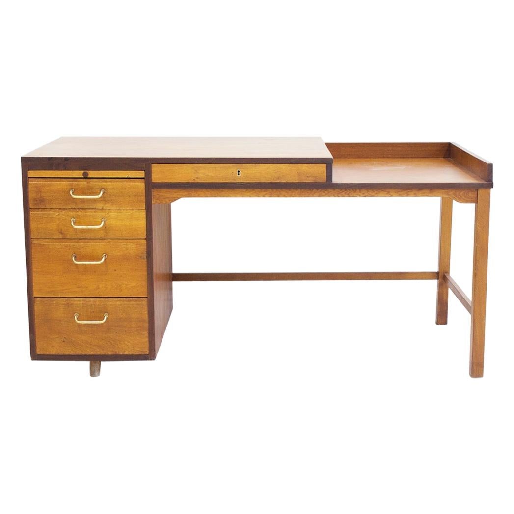 Organic Danish Teak Writing Desk 1960 Unknown beauty at 1stDibs