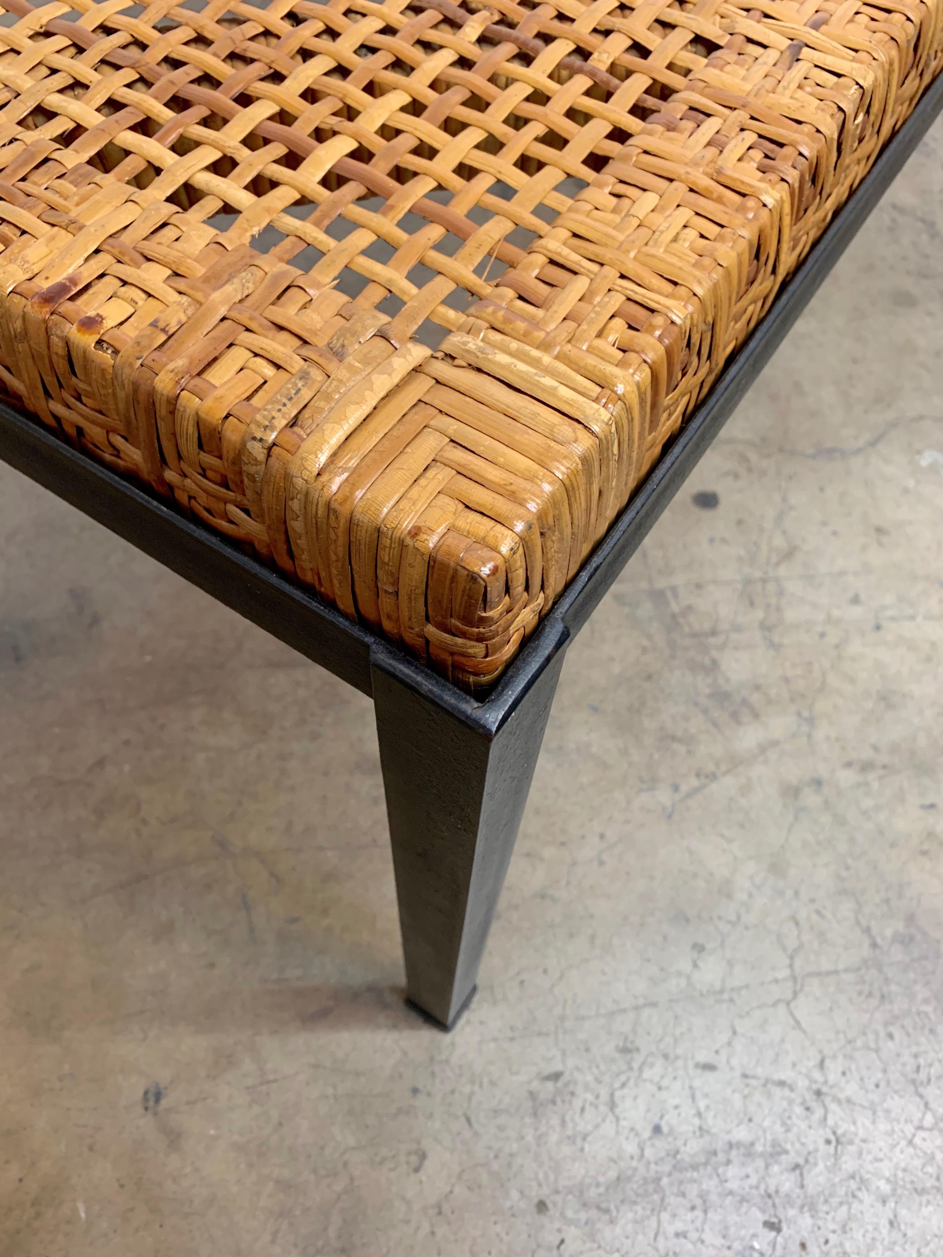 Danny Ho Fong Iron and Cane Top Table at 1stDibs | danny ho fong table