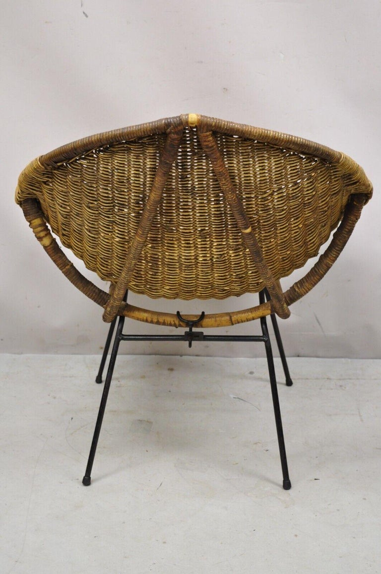 Danny Ho Fong Tropi-Cal Rattan and Wrought Iron Mid Century Lounge ...