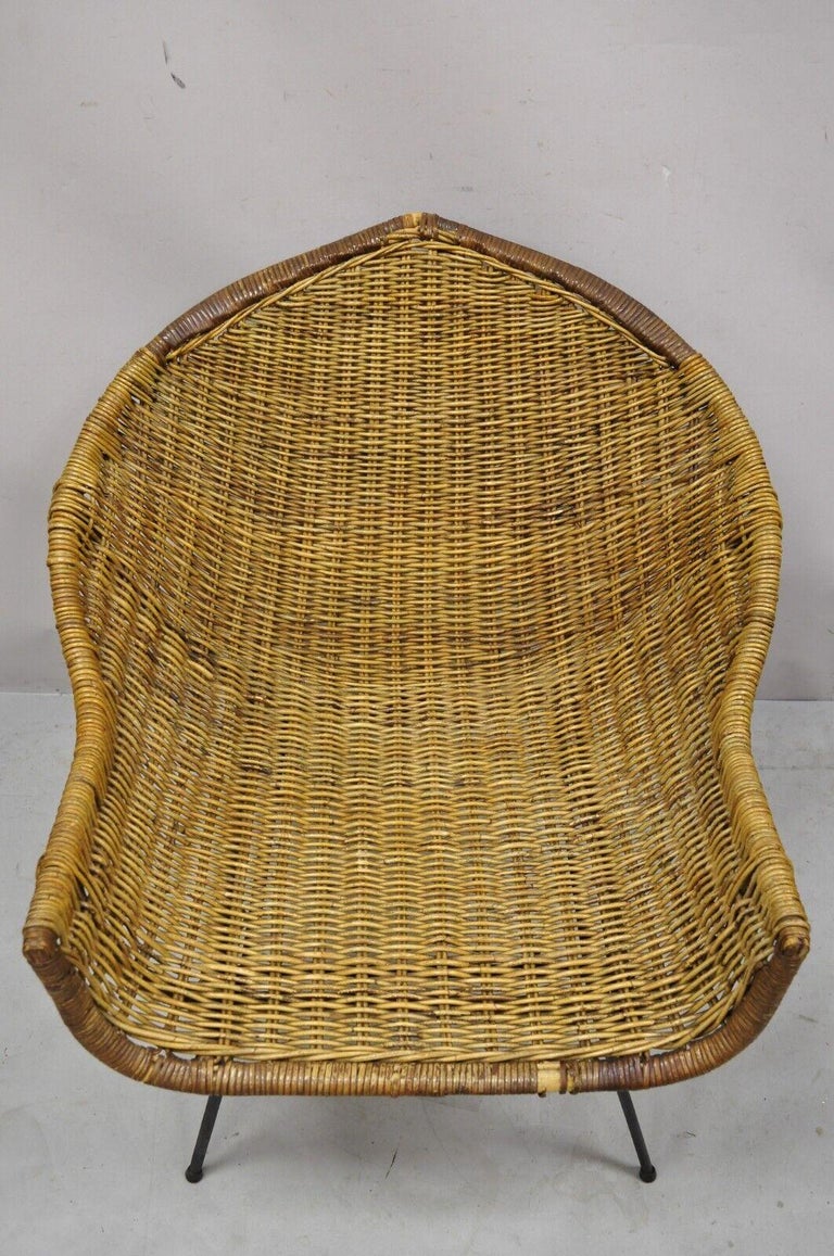 Danny Ho Fong Tropi-Cal Rattan and Wrought Iron Mid Century Lounge ...