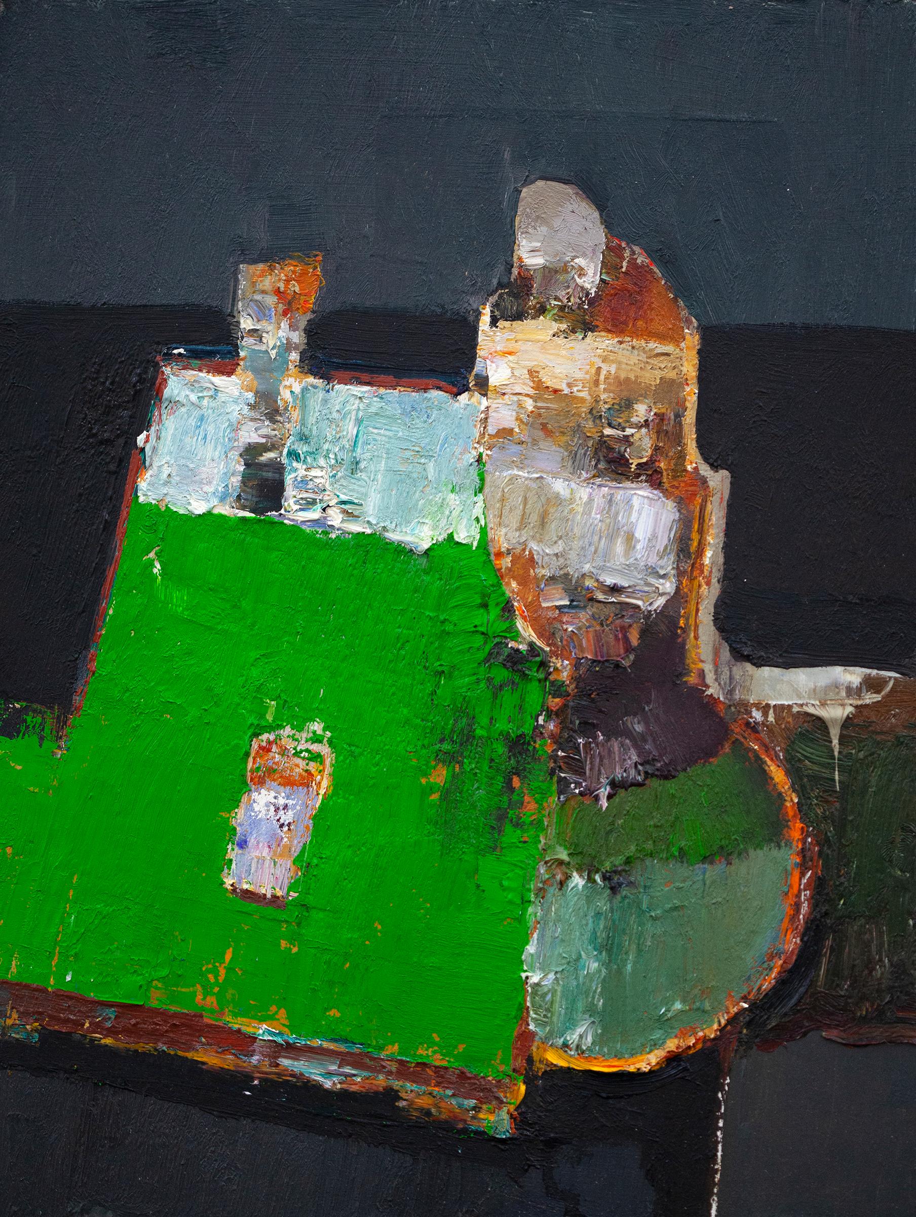 Ken Mabrey - Swingset, Figurative Abstract Oil Painting For Sale at 1stDibs