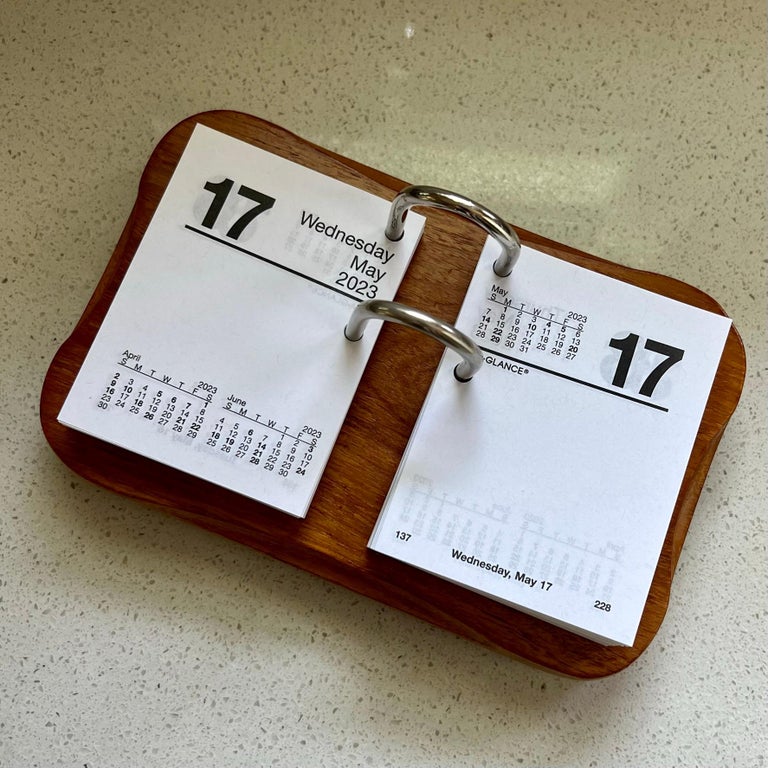 Dansk Design Teak Wood Flip Calendar For Sale at 1stDibs