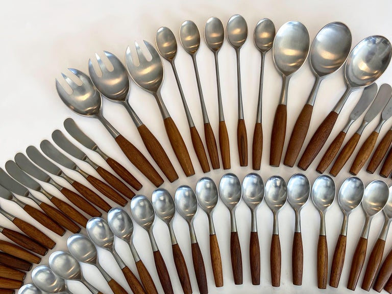 Dansk Fjord Flatware 119 Pieces Service for 15 Danish Modern Jens ...