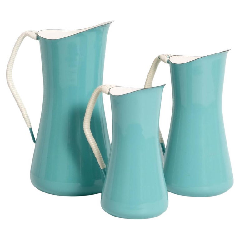 Dansk Kobenstyle IHQ Turquoise/Teal 3 Pitcher Set by Jens Quistgaard ...